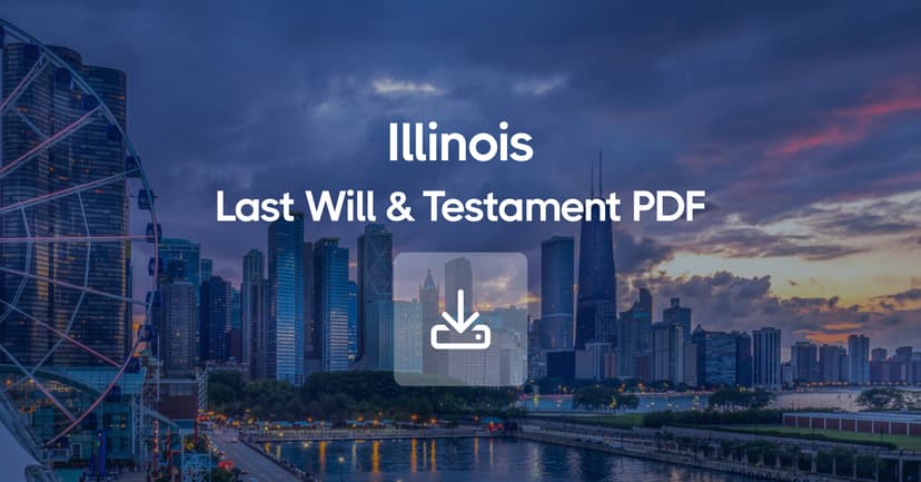 Free Illinois Last Will and Testament Template - PDF